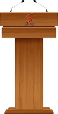 Wooden Podium with Inbuilt PA System SP-518 - Saatvik Communication