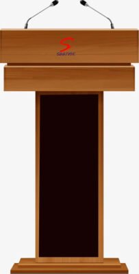 Wooden Podium with Inbuilt PA System SP-518 - Saatvik Communication
